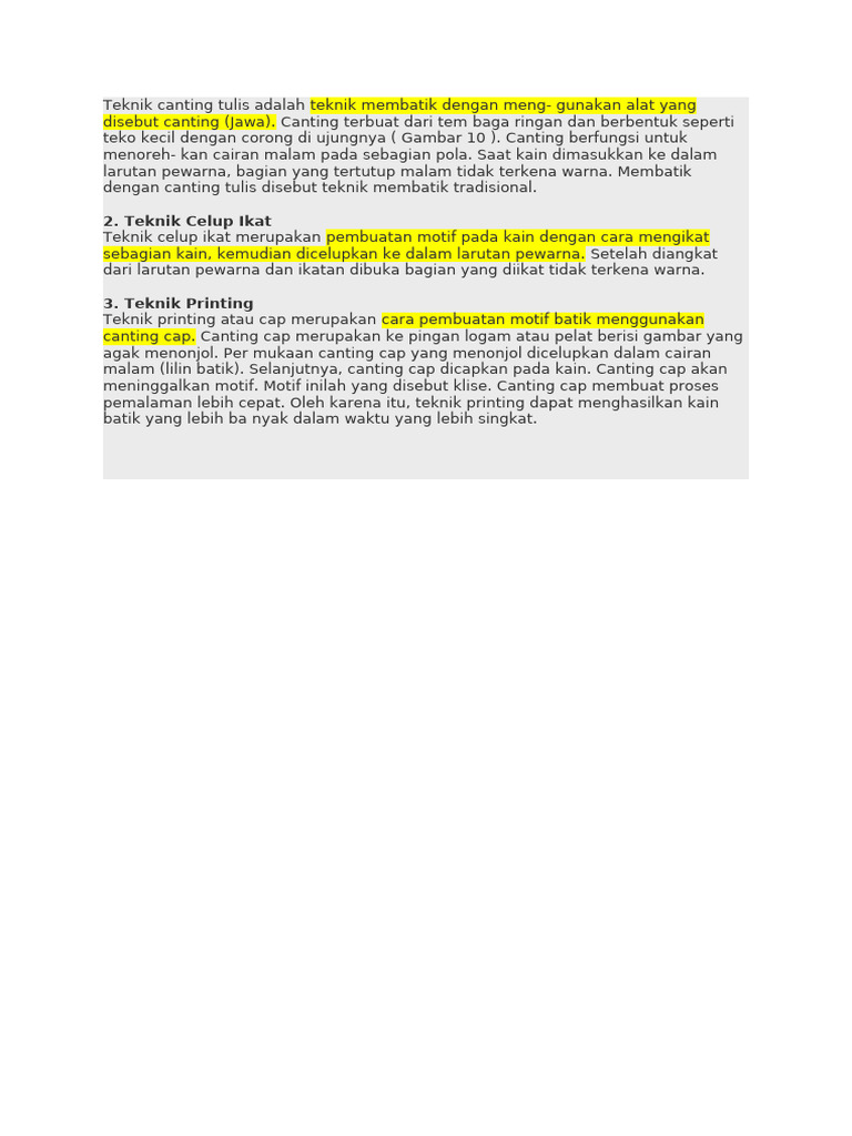 Materi Membatik Kesenian | PDF | Griya & Taman | Seni