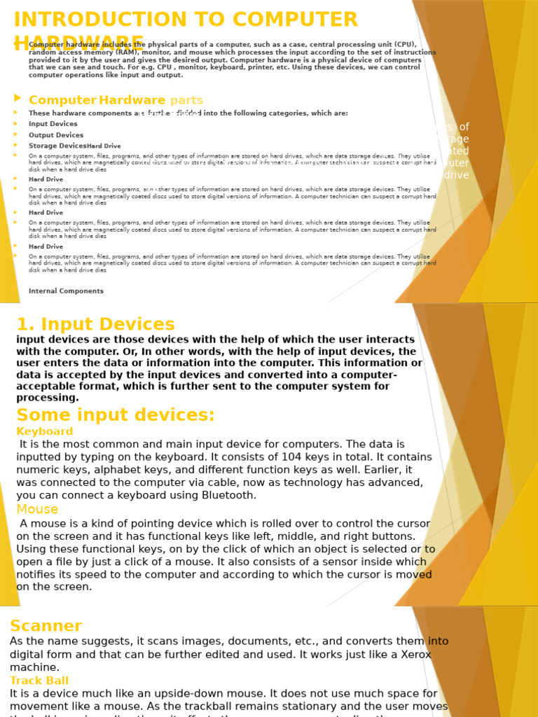 Introduction To Computer Hardware | PDF | Computer Data Storage | Computer Hardware