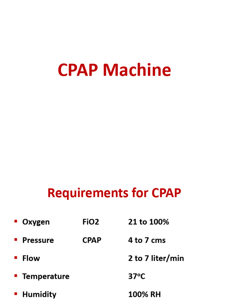 Cpap Components | PDF