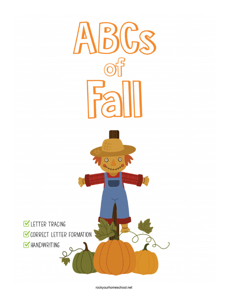 Fall Handwriting Worksheets For Autumn Fun With ABCs | PDF