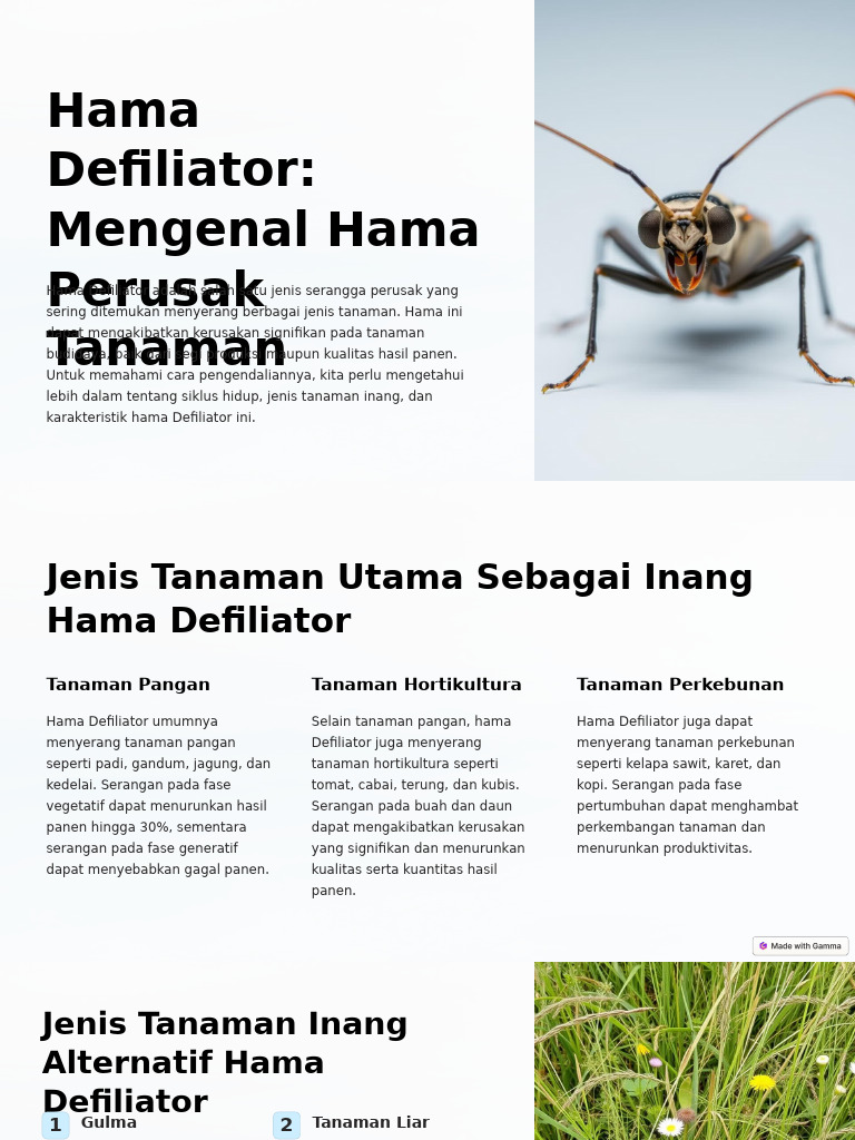 Hama Defiliator Mengenal Hama Perusak Tanaman | PDF