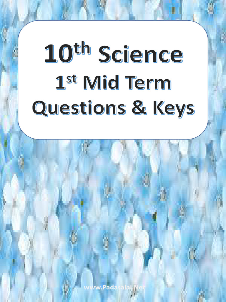 10th Science EM - 1st Mid Term Exam All Previous Year Questions ...