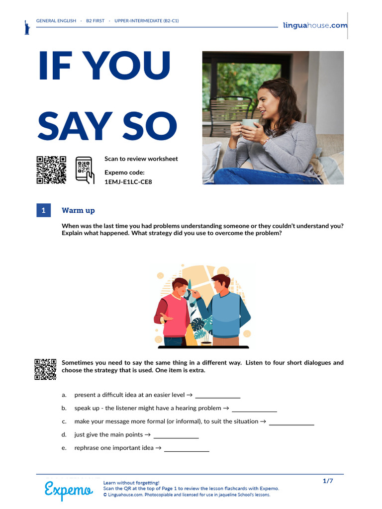 If You Say So American English Student B2 C1 | PDF | English Language | Human Communication