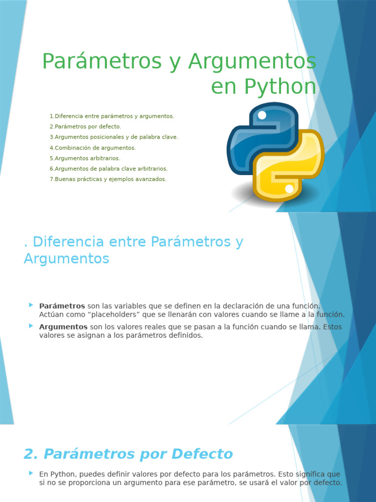 Parámetros y Argumentos en Python | PDF