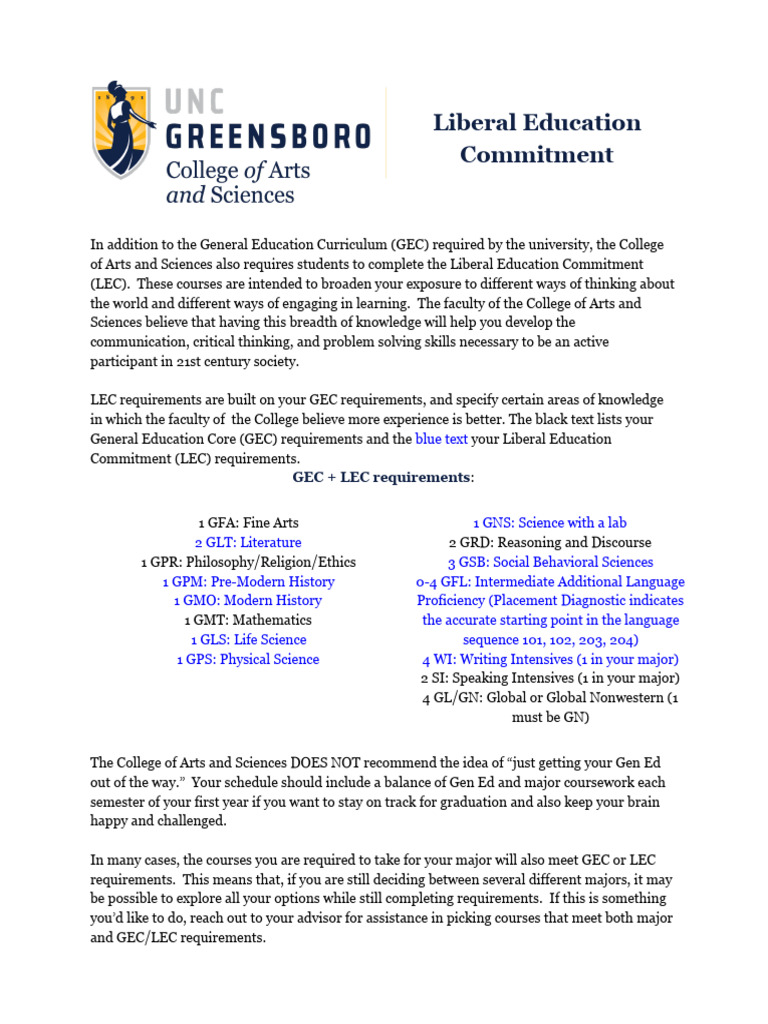 Liberal Education Commitment Overview | PDF | Learning | Cognitive Science