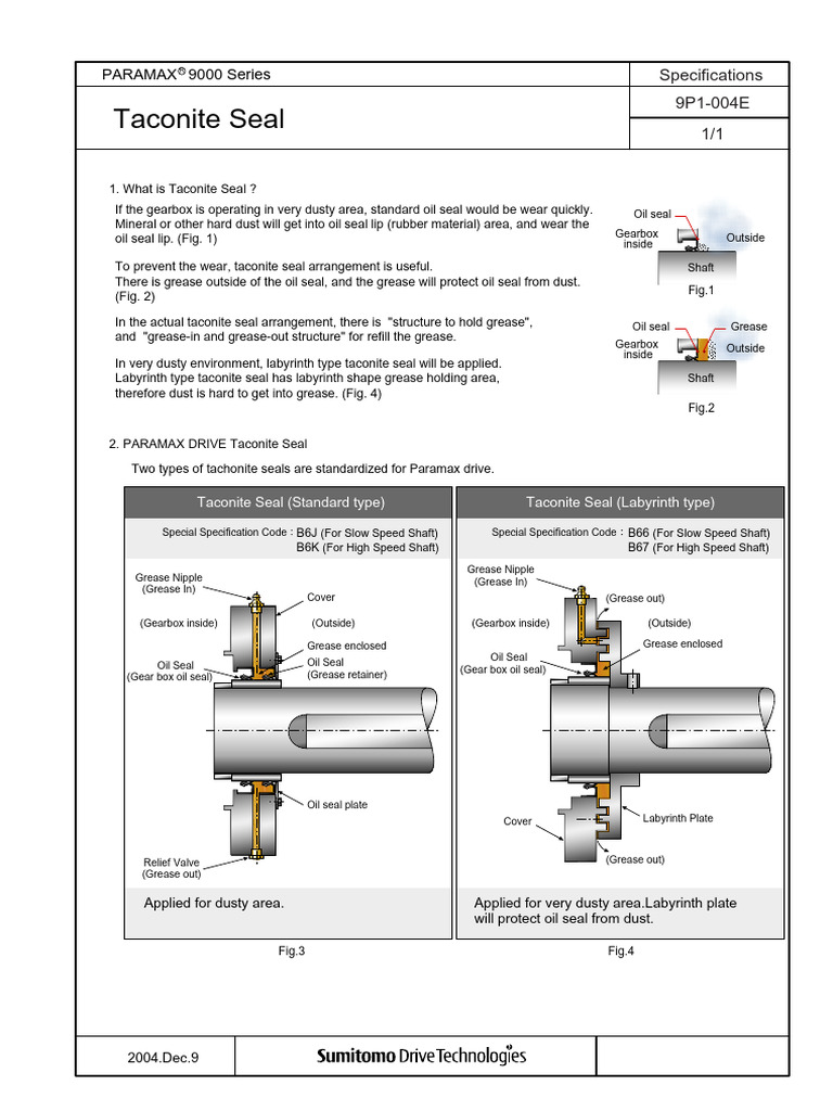 Paramax Drive Taconite Seals Guide | PDF | Mechanical Engineering