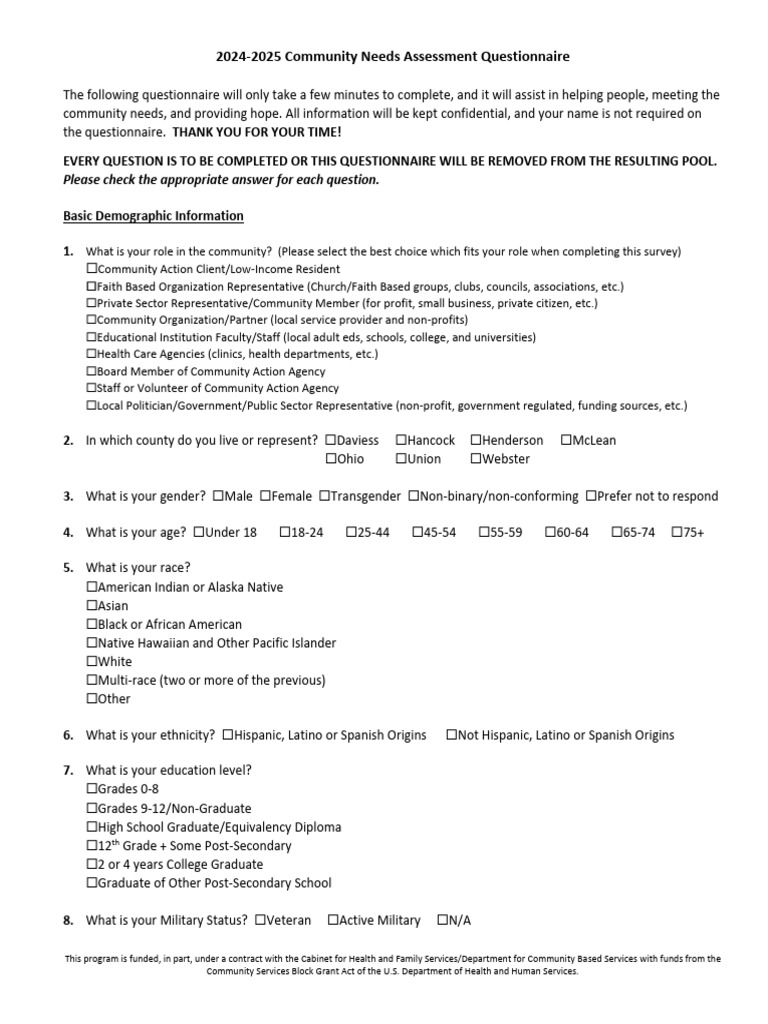 2024-2025 AACS Community Needs Assessment | PDF | Child Care