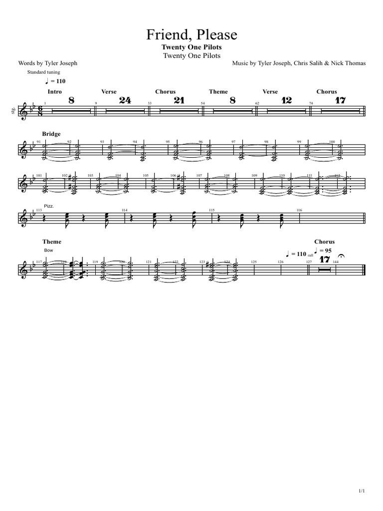 Friend, Please - Strings | PDF | Musical Instruments | String Instruments
