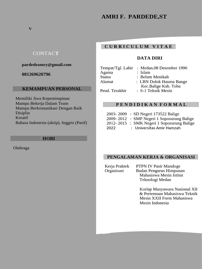 CV Amri | PDF