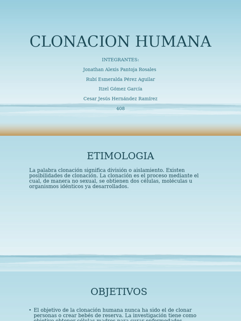 Clonación Humana: Significado y Ética | PDF | Clonación | Biología
