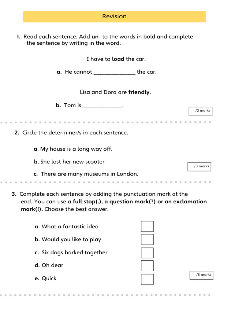 Revision - Term 2 1st Monthly Exam (Without Answers) 2 | PDF ...