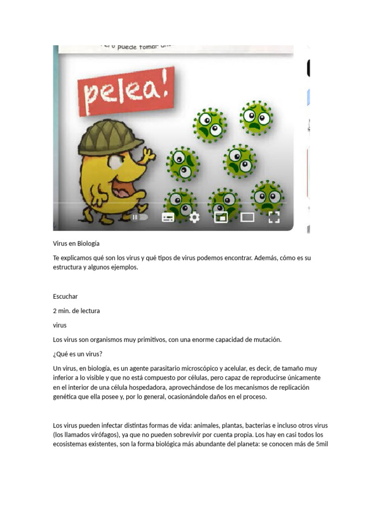 Introducción a los Virus en Biología | PDF | Ciencias sociales | Salud ...