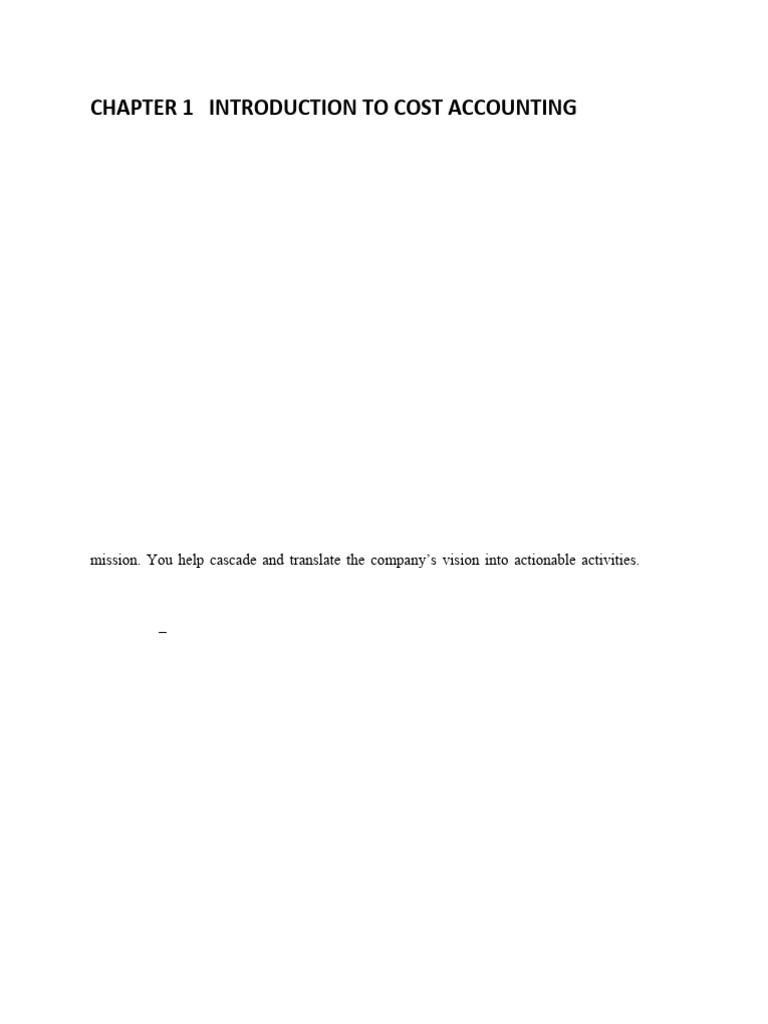 1 Introduction To Cost Accounting | PDF | Financial Accounting | Cost ...