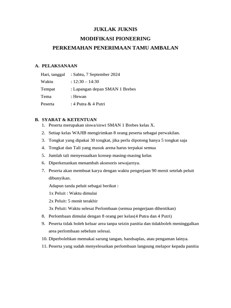 Juklak Juknis Pioneering | PDF