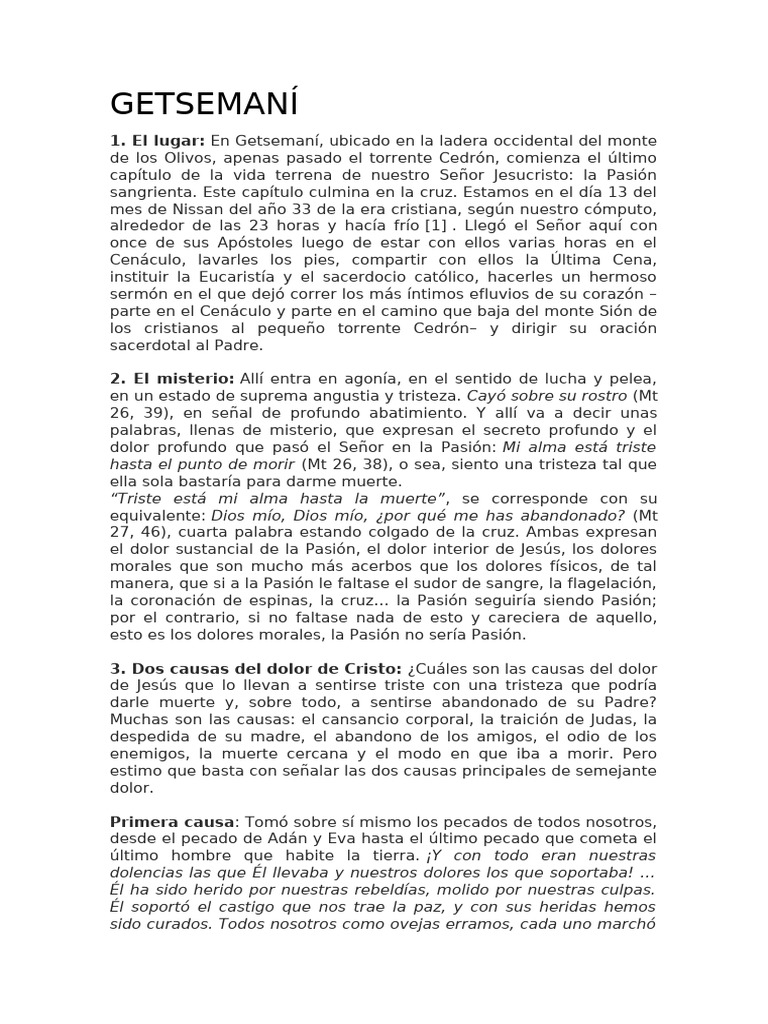 GETSEMANÍ | PDF | Pecado | Jesús