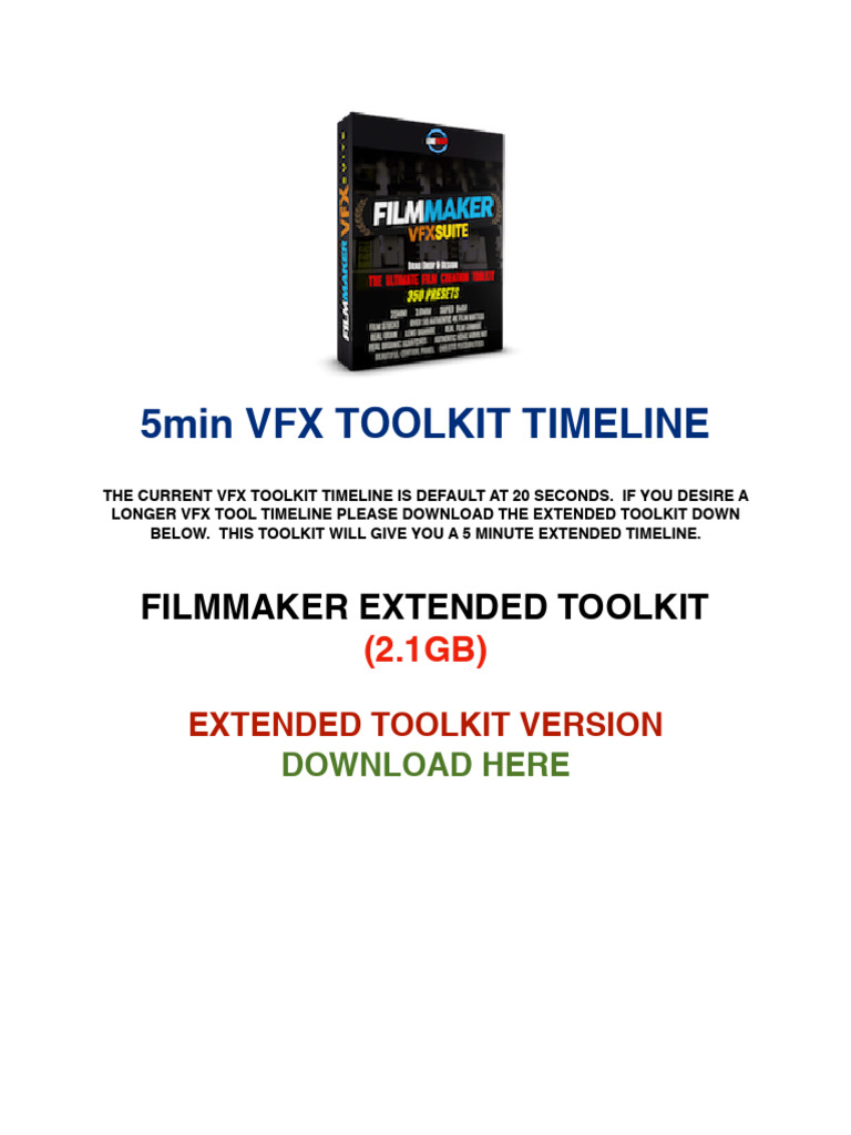 5.LONGER TIMELINE Filmmaker VFX Toolkit | PDF 5.LONGER TIMELINE Filmmaker VFX Toolkit | PDF