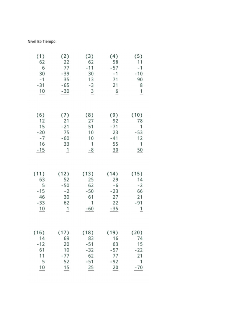Abaco B5 B6 Ejercicios | PDF