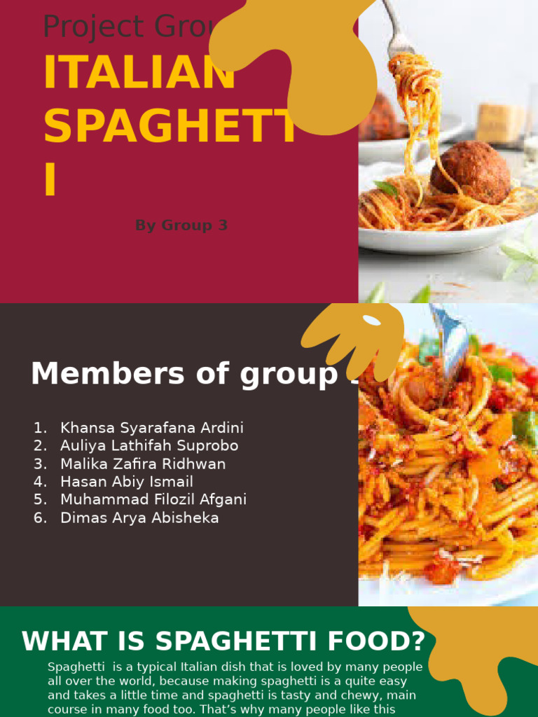 Italian Pasta Workshop - by SlidesgoR1 | PDF | Spaghetti | Pasta