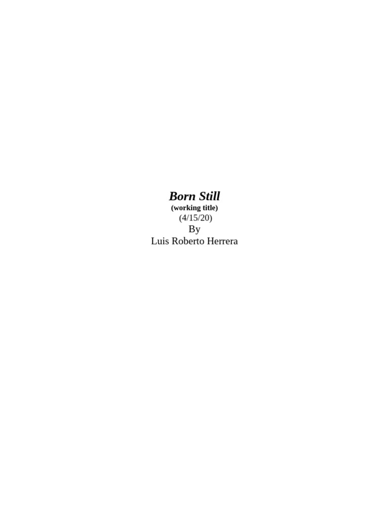 "Born Still: A Tense Family Drama" | PDF
