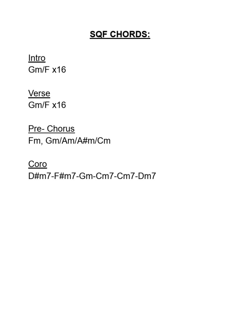 SQF Chords - 2 | PDF