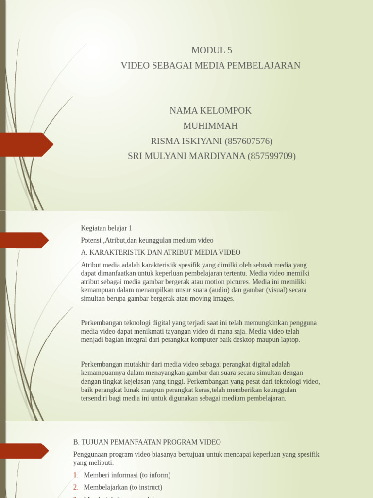 Modul 5 Komputer Dan Media Pembelajaran | PDF | Karier & Perkembangan | Bisnis