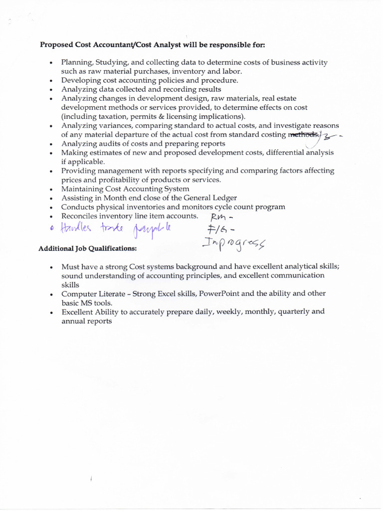 Cost Accountant | PDF