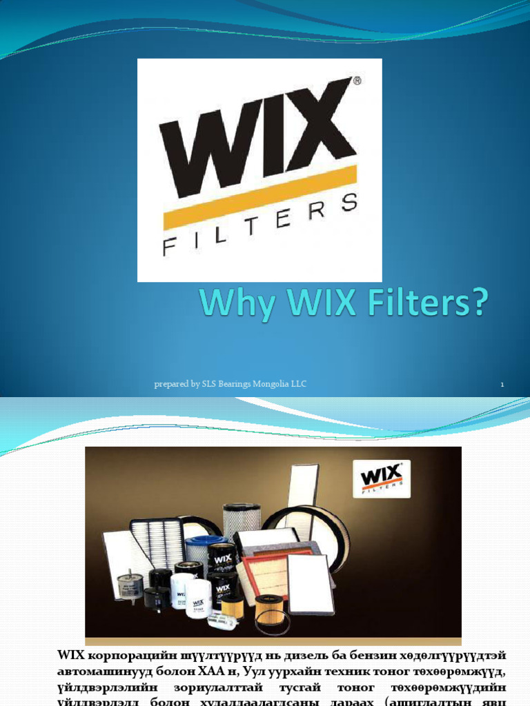 Why WIX Filters | PDF | Nascar | Motorsport