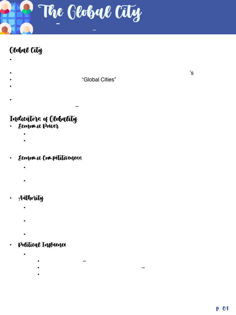 07 Handouts The Global City | PDF | Economies