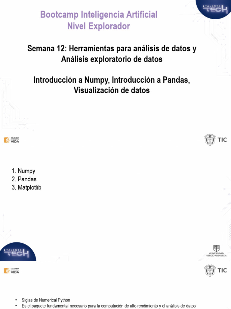 Bootcamp Inteligencia Artificial Nivel Explorador | PDF | Informática | Programación de computadoras
