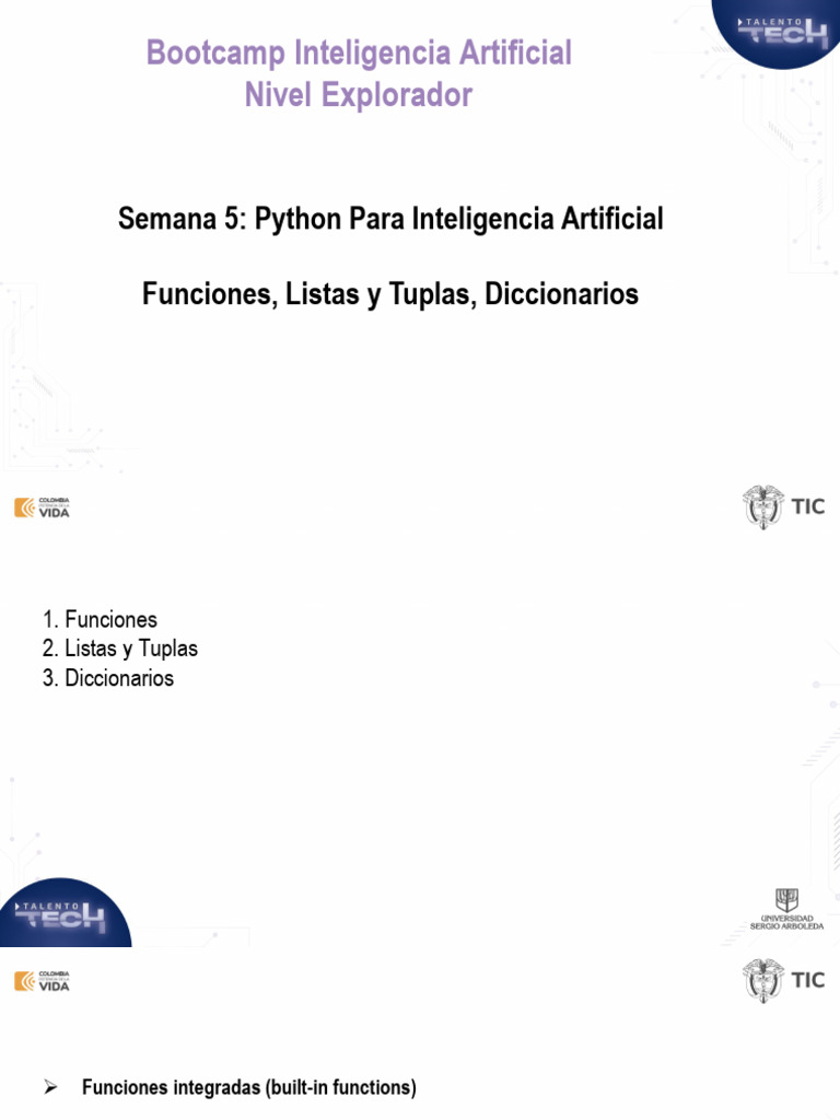 Bootcamp Inteligencia Artificial Nivel Explorador | PDF | Python (lenguaje de programación ...