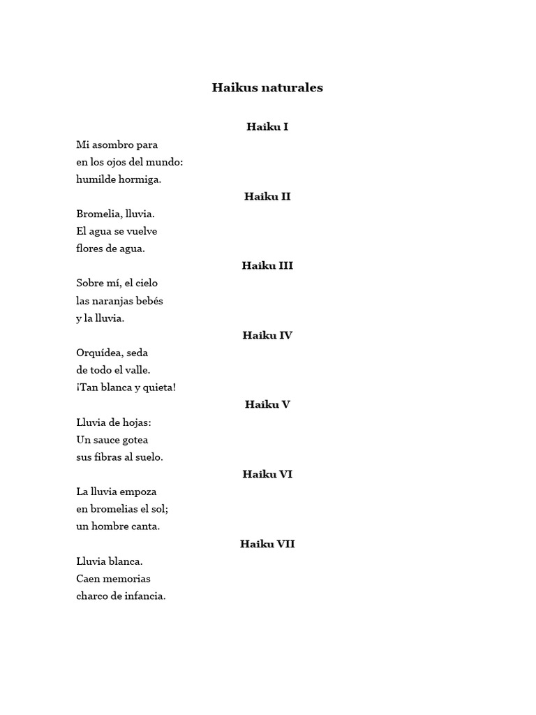 Haikus | PDF | Haiku