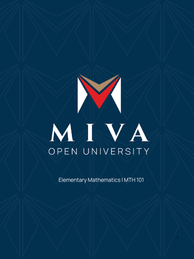 MTH 101 - Elementary Mathematics I.docx - Google Docs-1 | PDF | Set ...