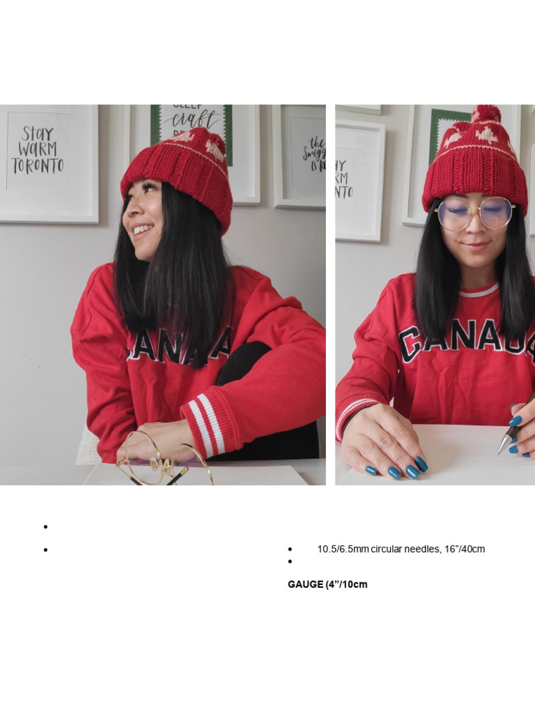 Turning_Red_Toque | PDF | Knitting | Gauge (Knitting)