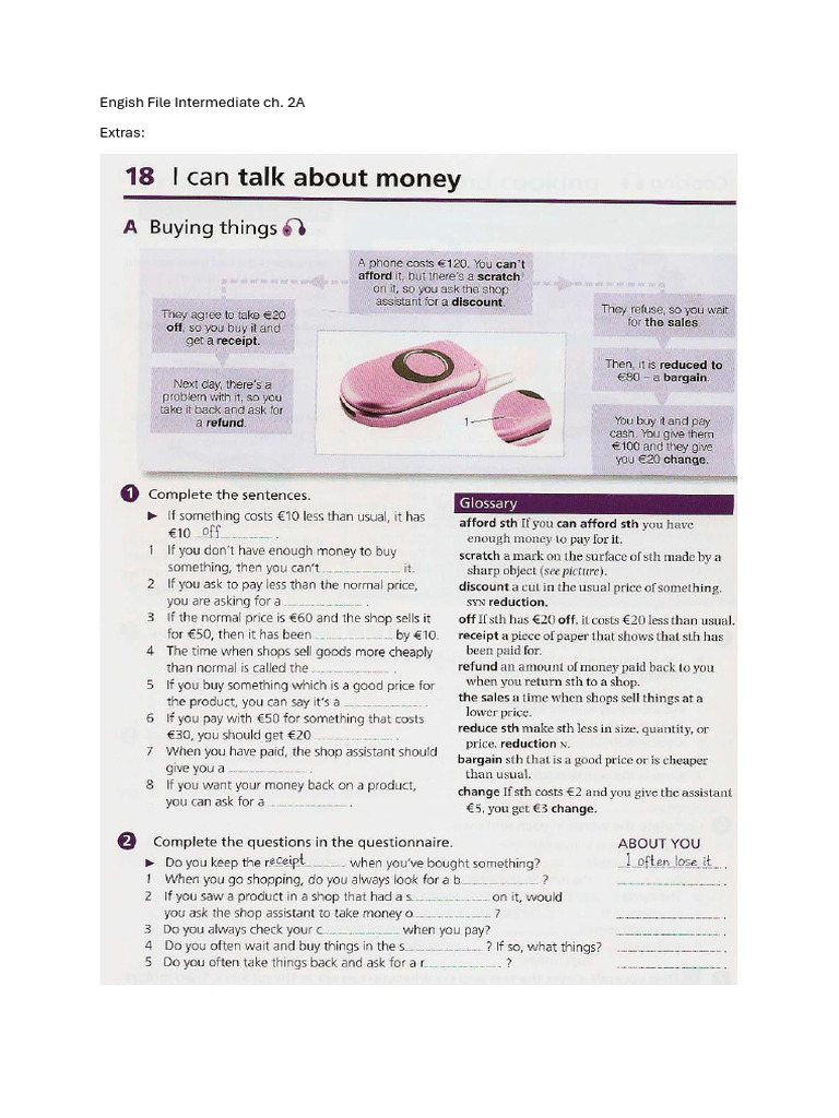 T2 Money + Presen Perfect | PDF