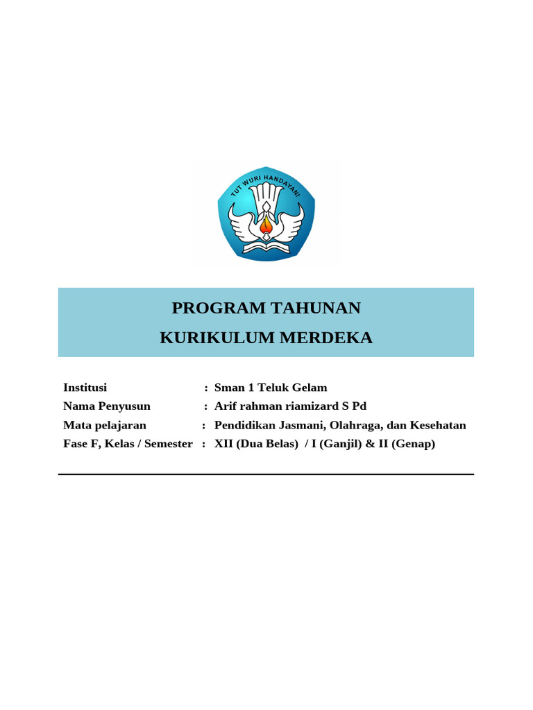 PROTA Kurikulum Merdeka | PDF
