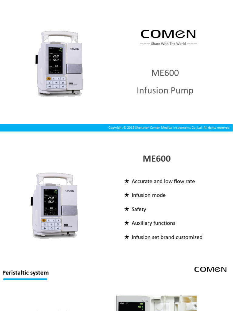 ME600 Infusion Pump User Manual | PDF | Flow Measurement | Equipment