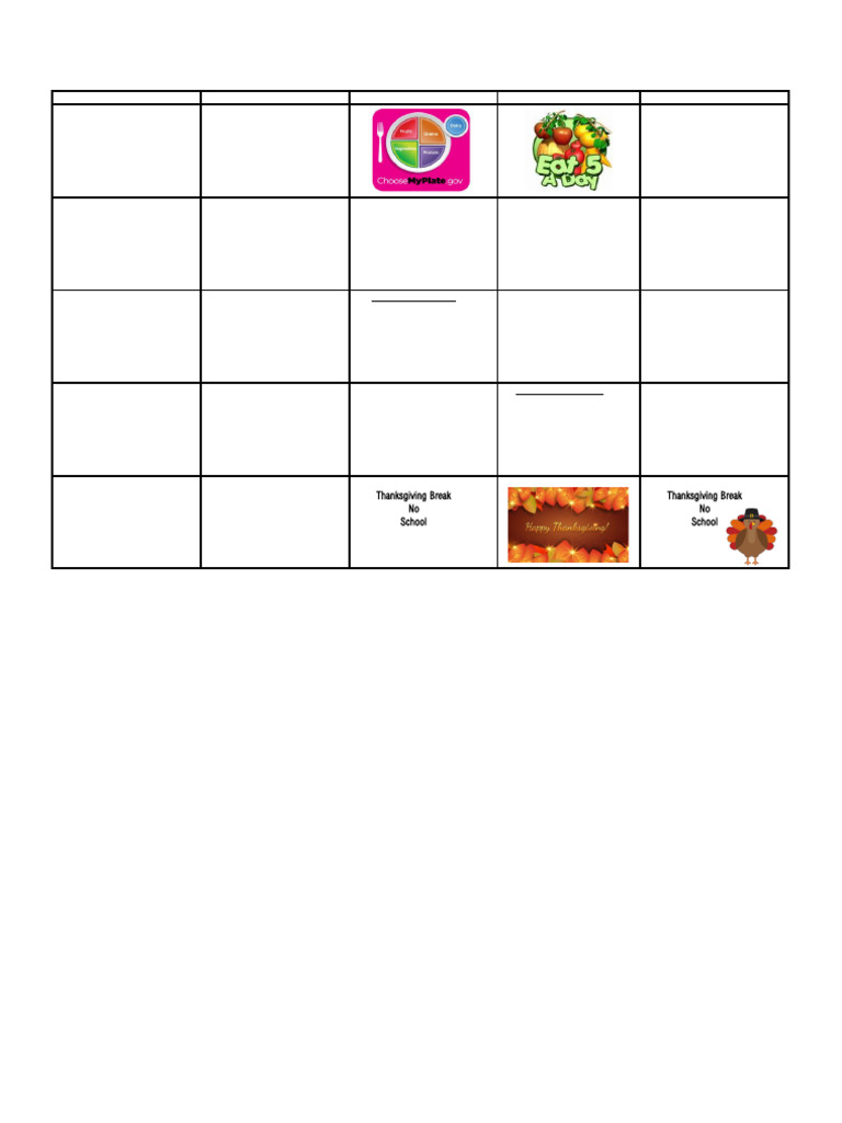 November LunchMenu ESJAM | PDF | Lunch | Turkey Meat