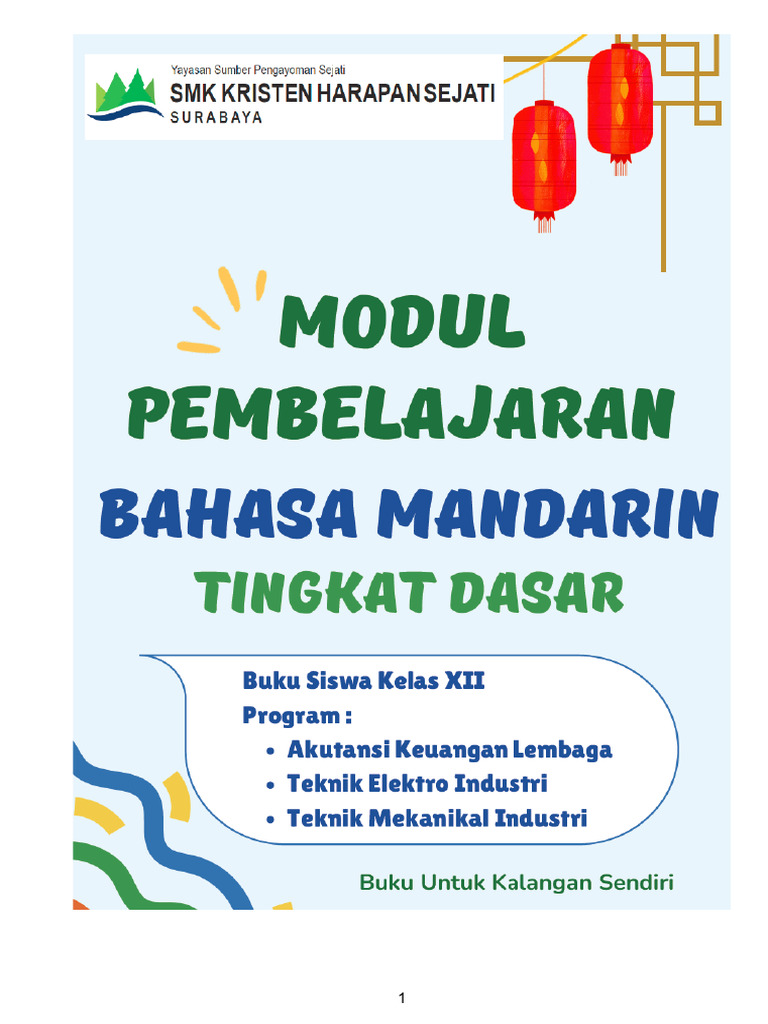 12.1 Modul Mandarin | PDF