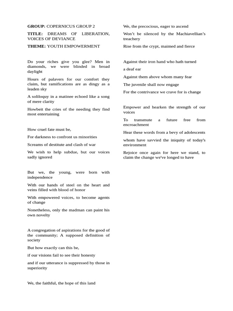 Choral Reading GR.2 Revised | PDF | Law