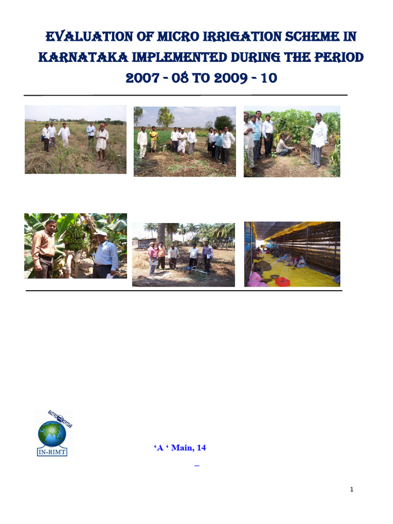 Evaluation of Karnataka's Micro Irrigation | PDF | Irrigation | Agriculture