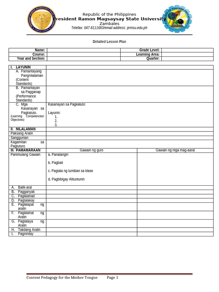 Detailed Lesson Plan Finals V2 | PDF