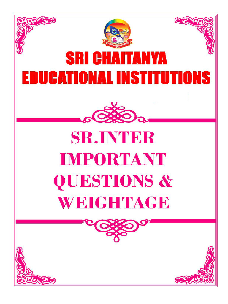 SR - Inter Imp Questions | PDF