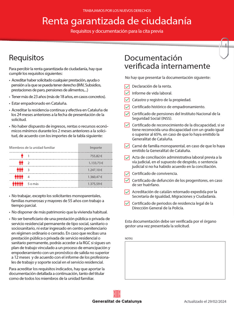 RGC Checklist RGC ESP | PDF | Documento de identidad