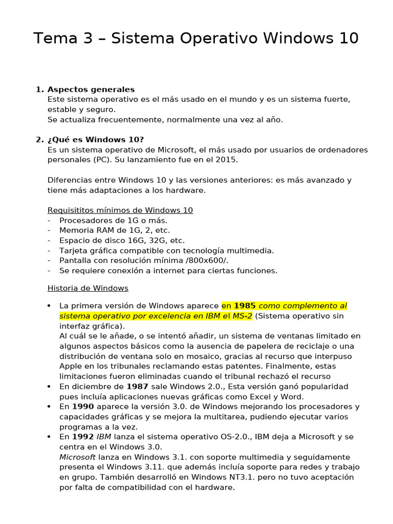 OPI Tema 3 | PDF | Microsoft Windows | Windows 10