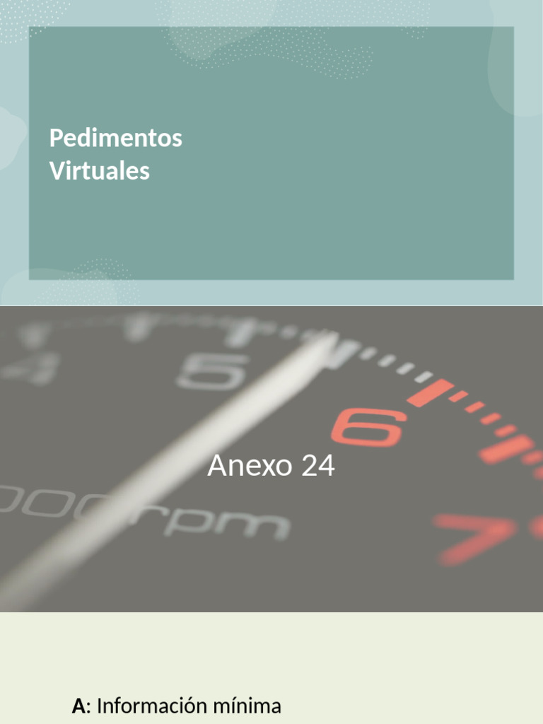 Guía de Pedimentos Virtuales Anexo 24 | PDF