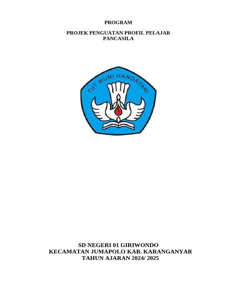 Program Projek P5 - SDN 01 GIRIWONDO - 2024 | PDF
