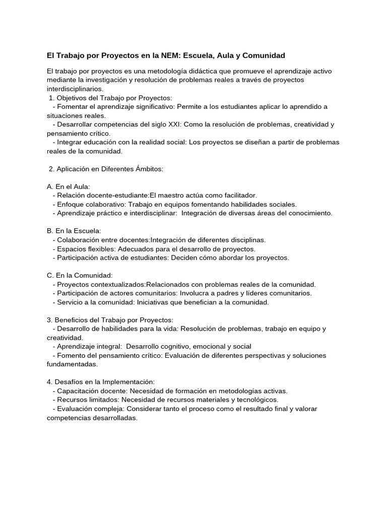 Trabajo Por Proyectos | PDF | Arte