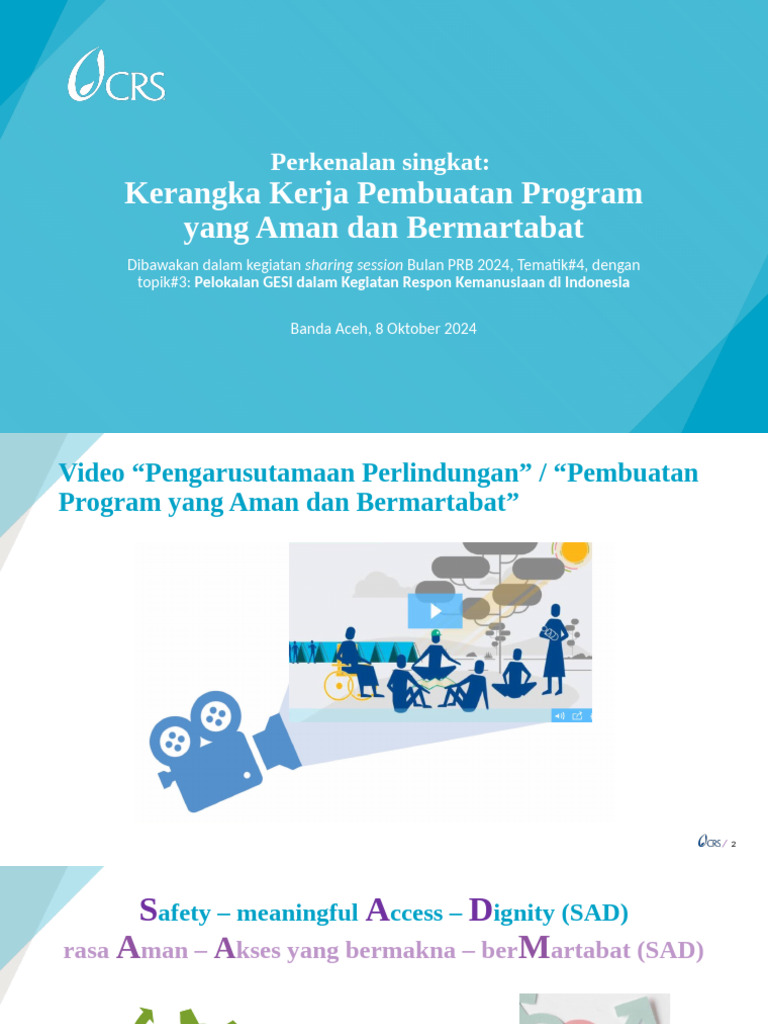 CRS - Bulan PRB - Tematik 4 - Kerangka Kerja SDP - Final | PDF