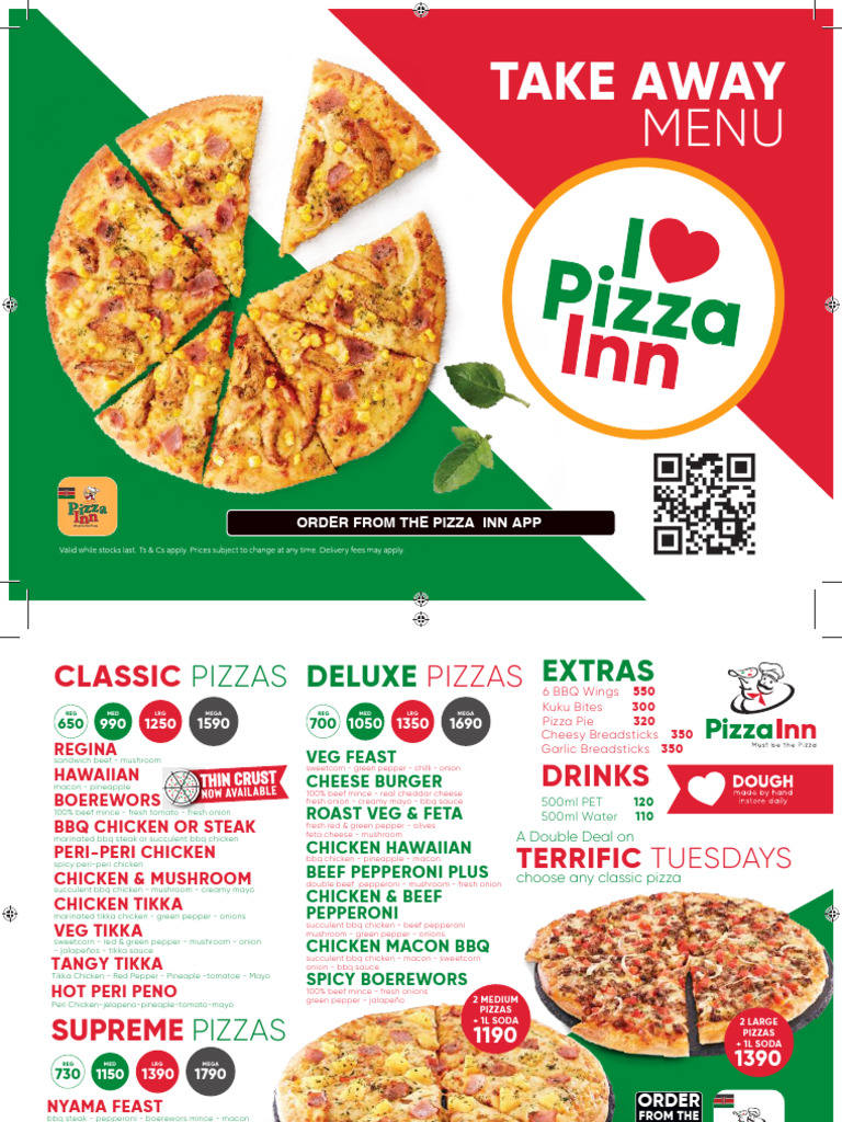 Pizza Inn Menu 2024 Compressed | PDF | Pizza | Beef