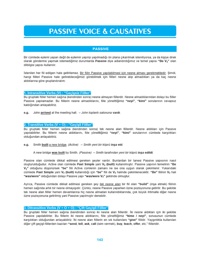 Modadi̇l 153-176 Passive Voice & Causatives | PDF